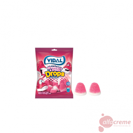 Vidal Drops Strwberry & Cream 100G W/14